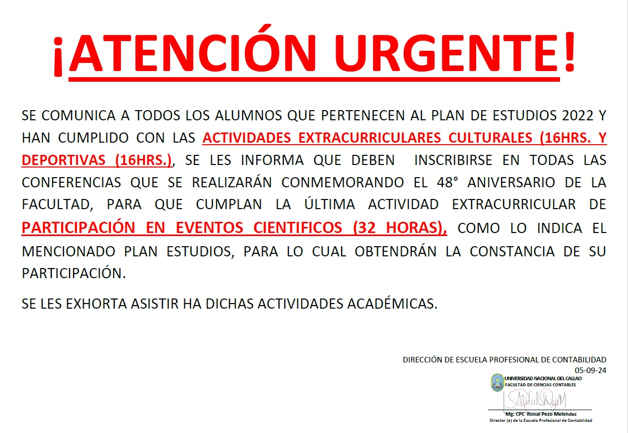 Facultad de Ciencias Contables – Facultad de Ciencias Contables