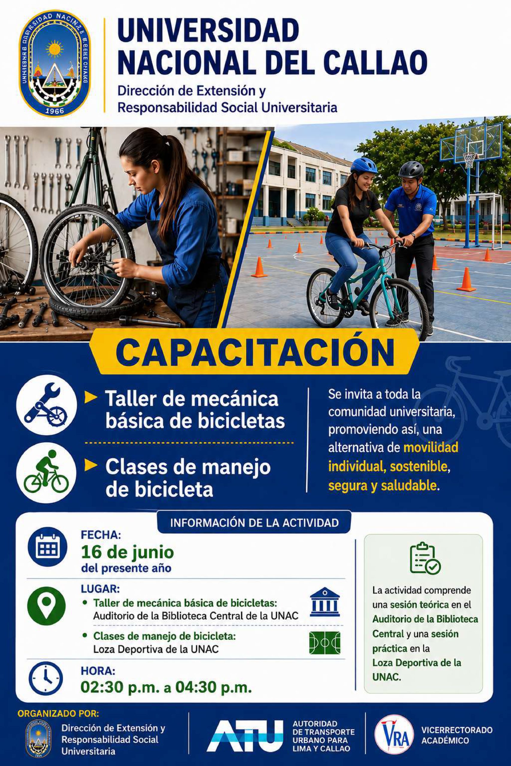 TALLER DE MECÁNICA BÁSICA DE BICICLETAS Y CLASES DE MANEJO DE BICICLETA ...
